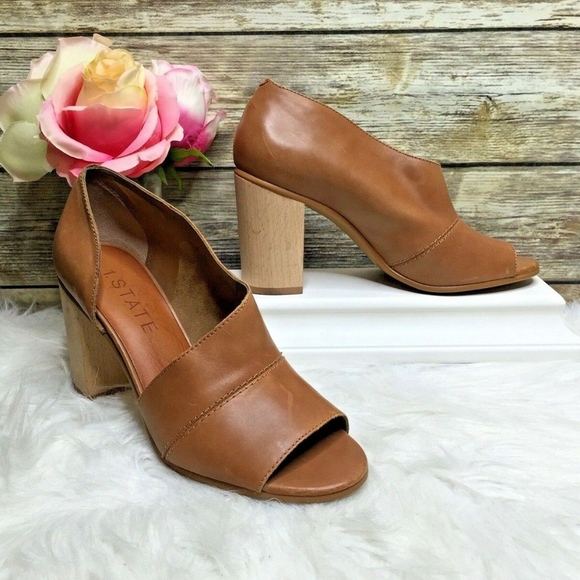 1. State | Shoes | State Amble Tan Brown Leather Block Heel Sandals ...